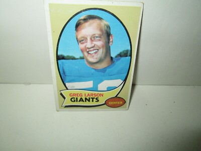 GREG LARSON 1970 FOOTBALL CARD Topps #174 Minnesota NEW YORK GIANTS O ...