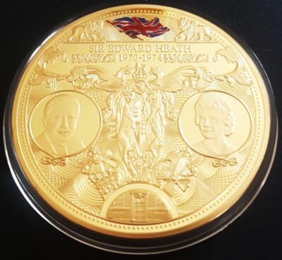 Windsor Mint The Queen's Prime Ministers "Edward Heath" Coin & COA 70mm ...