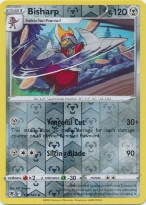 Bisharp Reverse Holo Pokemon TCG Card 116/189 | eBay