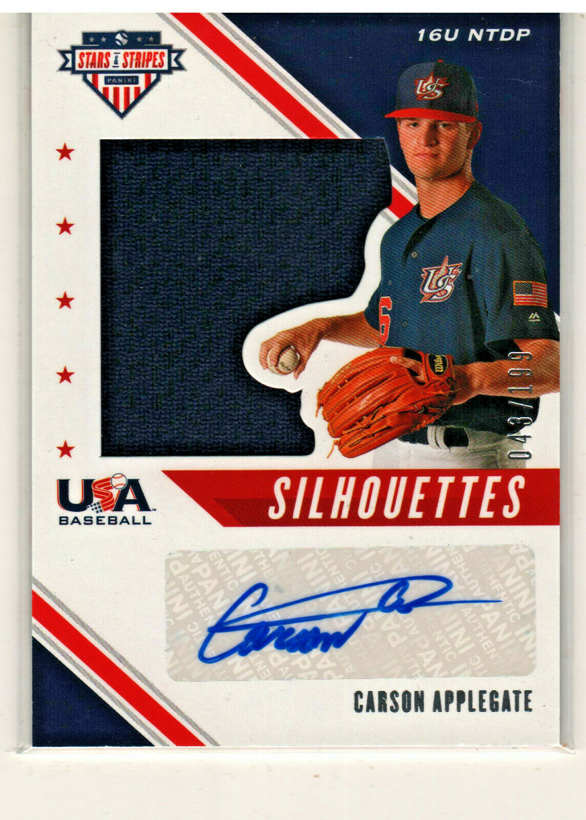 2020 Panini USA Baseball Stars & Stripes /199 Carson Applegate #USJ-CA Auto BX1 | eBay