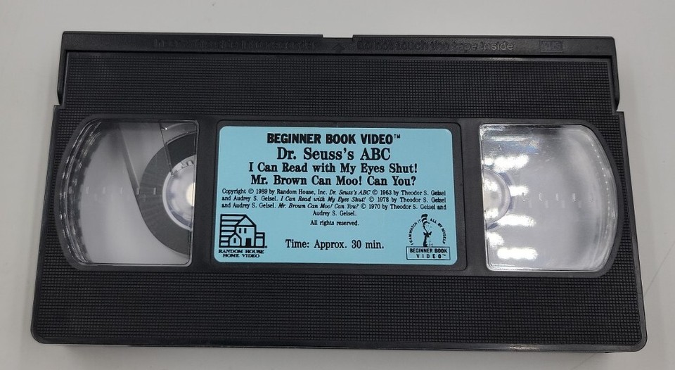 DR. SEUSS'S ABC BEGINNER BOOK VIDEO VHS Vintage 1989 OOP + 2 More ...