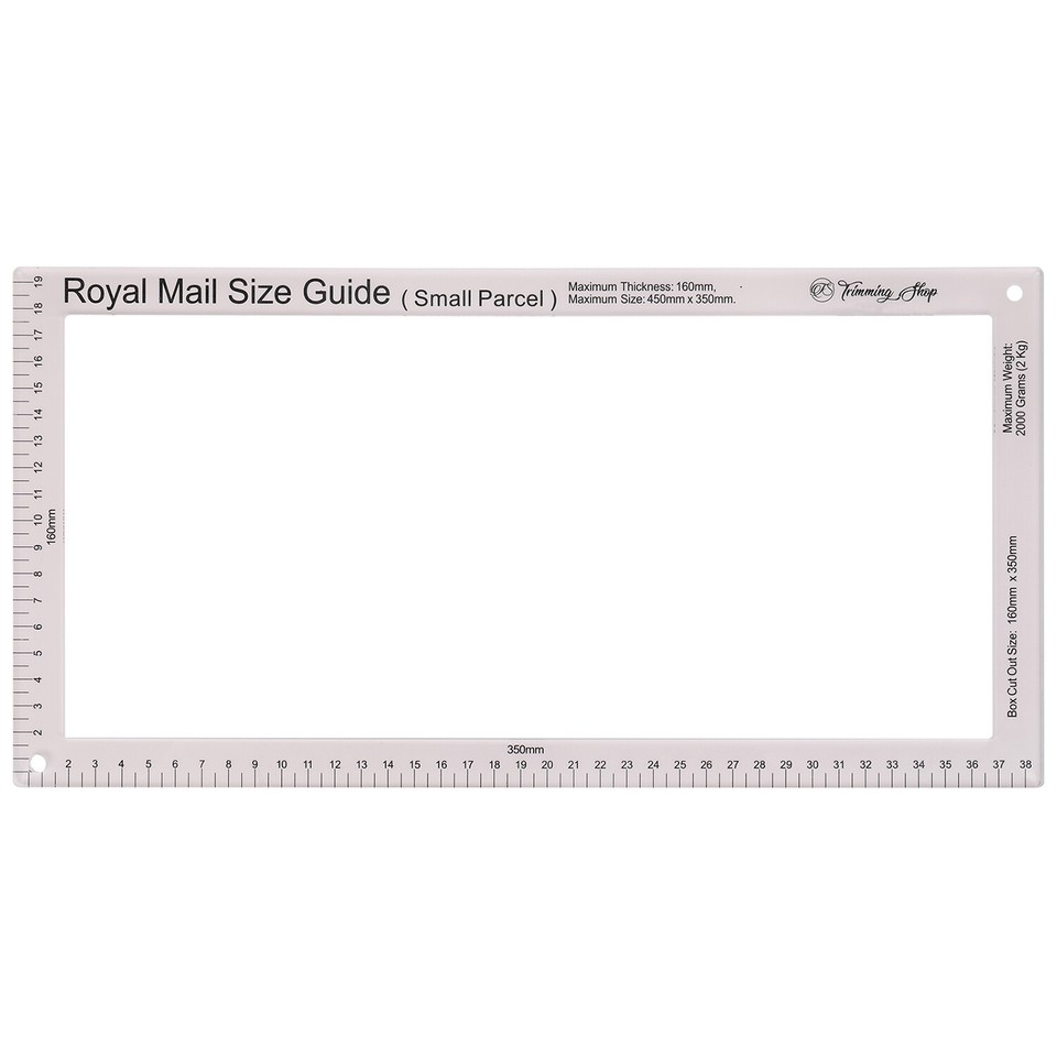 Red White Wooden Royal Mail PIP PPI Template Post Postage Ruler Charge ...