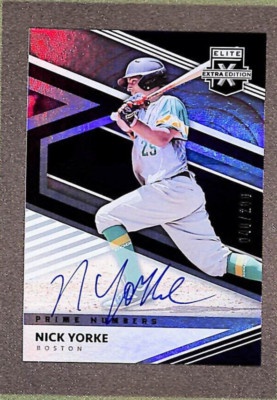 2020 Panini Elite Extra Edition #17 Nick Yorke RC Optichrome Signatures ...