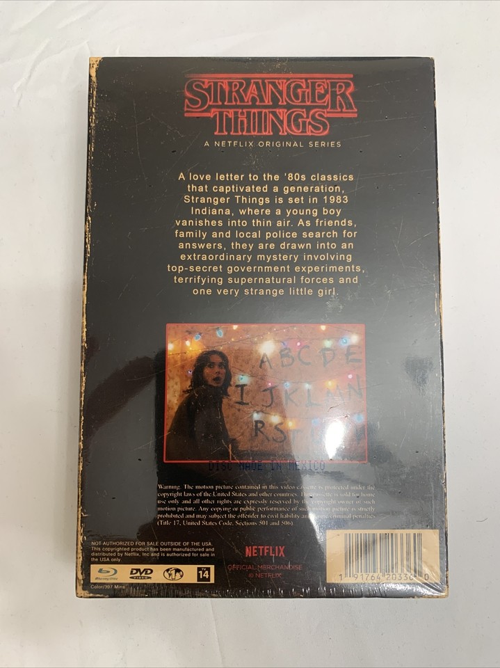 Netflix Stranger Things Season 1 (DVD/Blu-Ray, 2016, 4-Disc, Collector ...