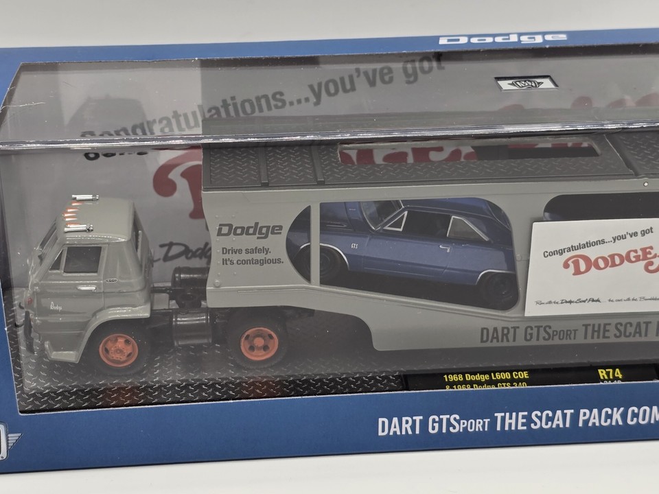 M2 MACHINES HAULER 1968 DODGE L600 COE & 1968 DODGE GTS 340 DART GT ...