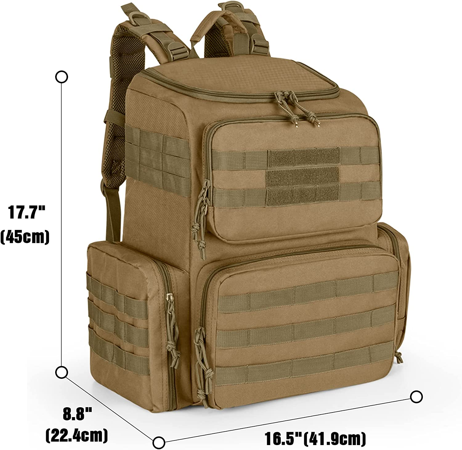 Tactical Shooting Range Backpack Pistol Hand Gun Bag LARGE Firearm Ammo ...