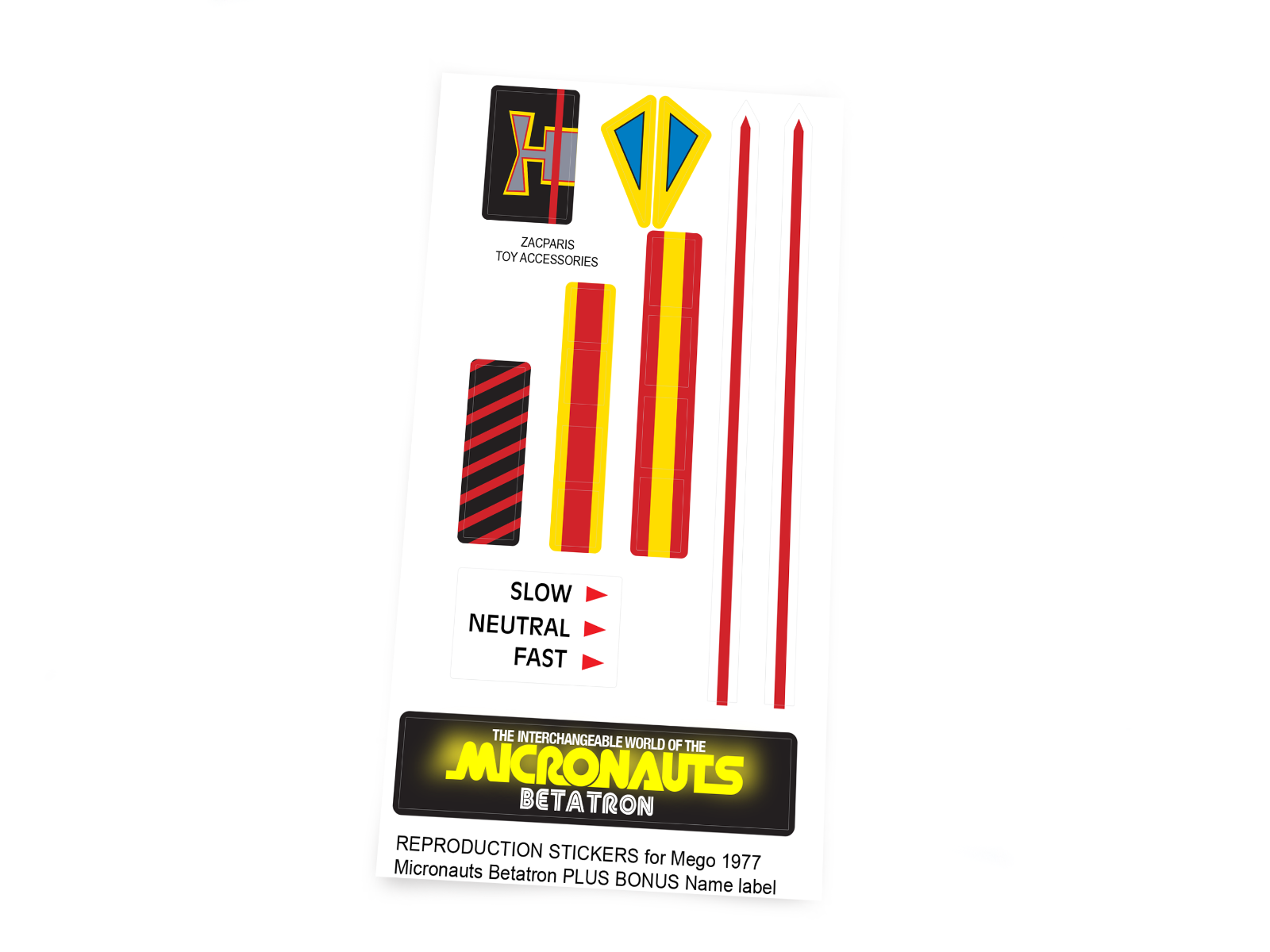 CUSTOM STICKERS for 1978 Mego Micronauts Betatron + NAME LABEL | eBay ...