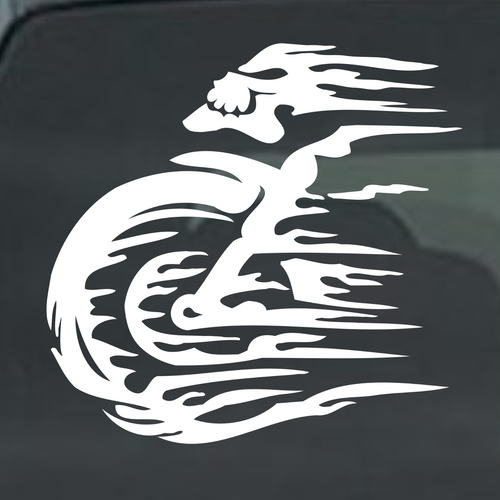 Flaming Skull Decal Stickers Motorcycle Biker Car Truck Tumbler 22 ...
