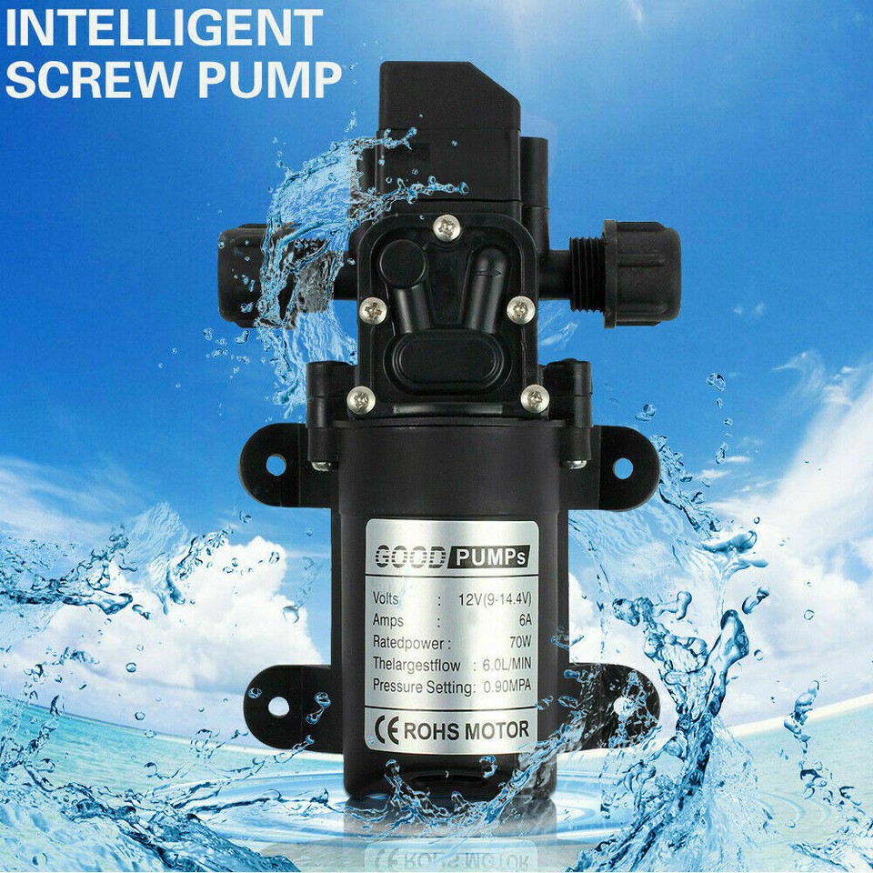 12V Water Pump 130PSI Self Priming Diaphragm High Pressure Automatic ...