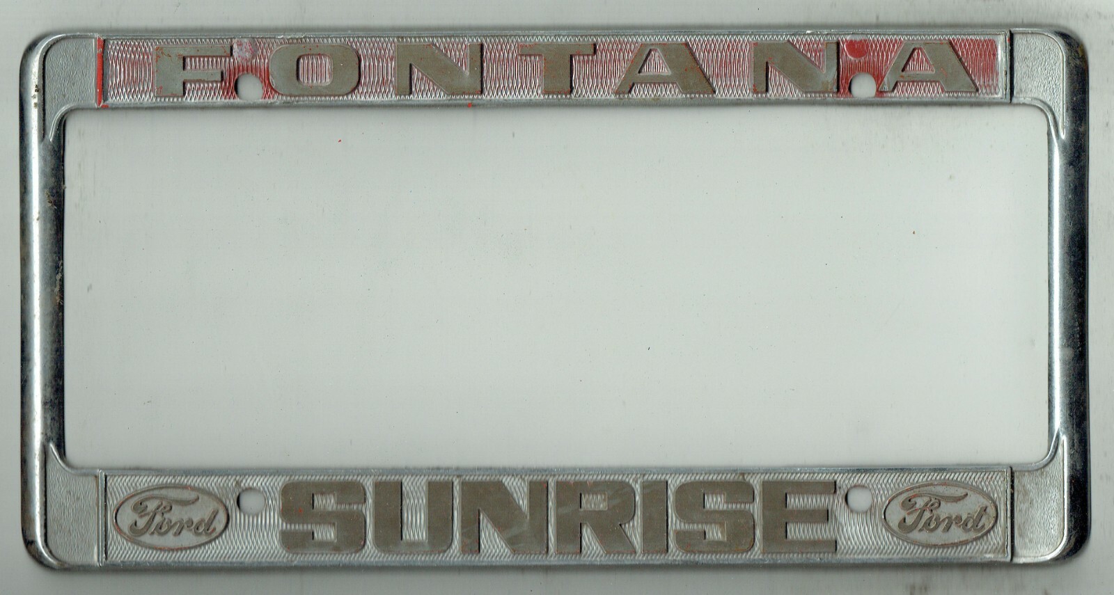 RARE Fontana California Sunrise Ford Vintage FoMoCo Dealer License ...