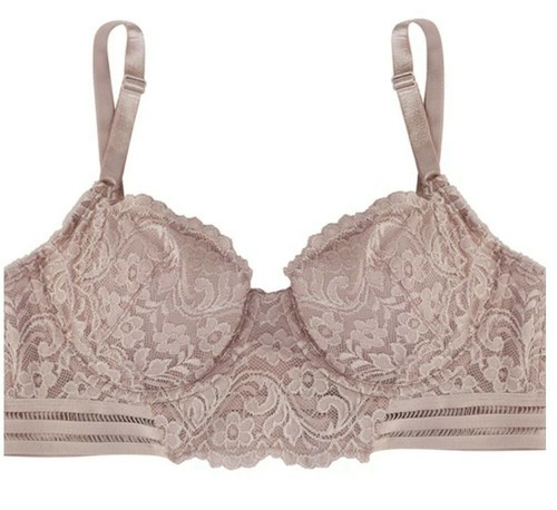 Smart and Sexy Lace Unlined Underwire Longline Bra Bark or Black | eBay