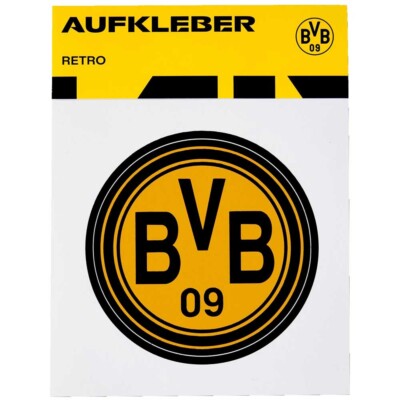 BVB Aufkleber Retro Borussia Dortmund Autoaufkleber rund BVB Logo ...
