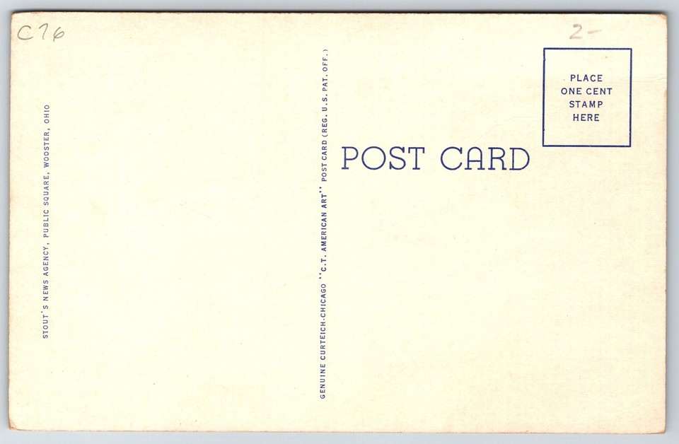 Wooster Ohio~First Presbyterian Church~Stained Glass Windows~1932 Linen ...