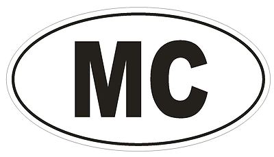 MC Monaco Country Code Oval Bumper Sticker or Helmet Sticker D1010 | eBay