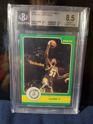 Magic Johnson Rookie! Rare Star Playoff In Action BGS 8.5 Lakers! NBA ...