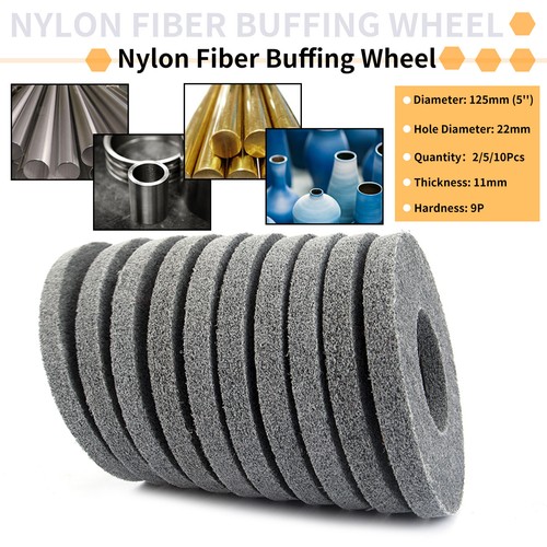 2/5/10Pcs 5'' Nylon Fiber Wheel Polishing Buffing Disc 125mm For Angle ...