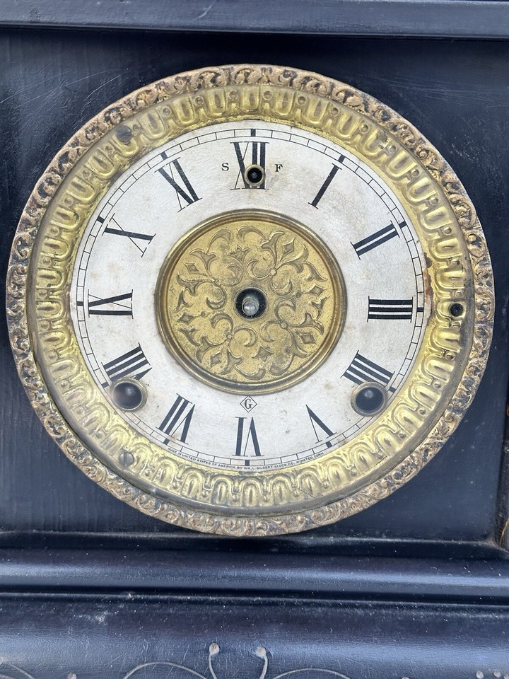 Antique William Gilbert Mantle Chime Clock Vintage Winsted, Conn. | eBay