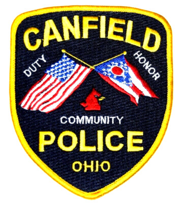 CANFIELD – POLICE - OHIO OH Sheriff Police Patch STATE FLAG US FLAG ...