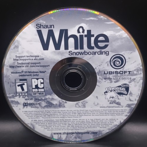 Shaun White Snowboarding (Windows PC, 2008) Disc Only Snowboarding ...