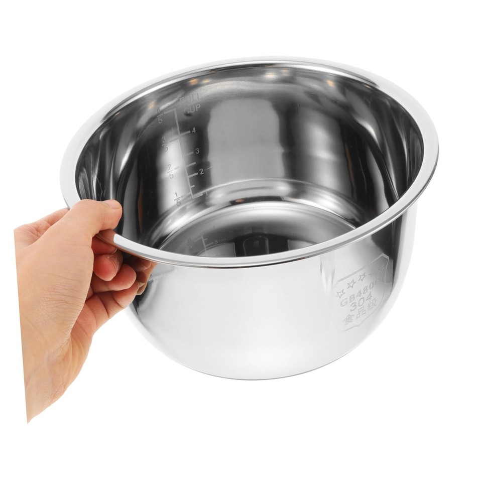 304 Stainless Steel Rice Cooker Inner Pot Non Stick 3L Replacement ...