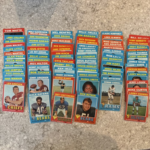 1971 Topps Football Partial Set Many HOF Sayers Butkus Csonka Dawson 82 ...