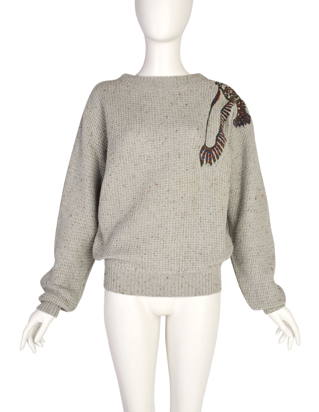 Gianni Versace Vintage Early 1980s Eagle Embroidered … - Gem