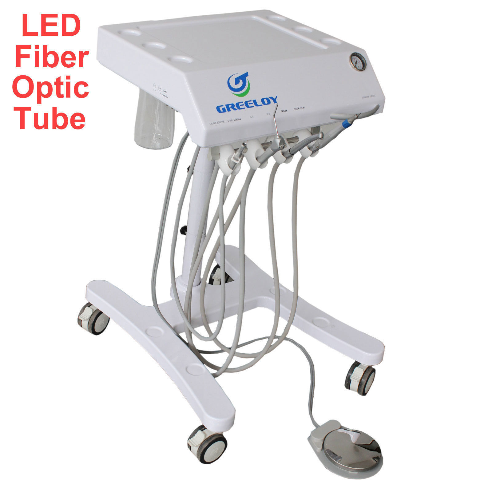 Mobile Dental Delivery Cart Unit System+Triplex Syringe+High Low HP ...