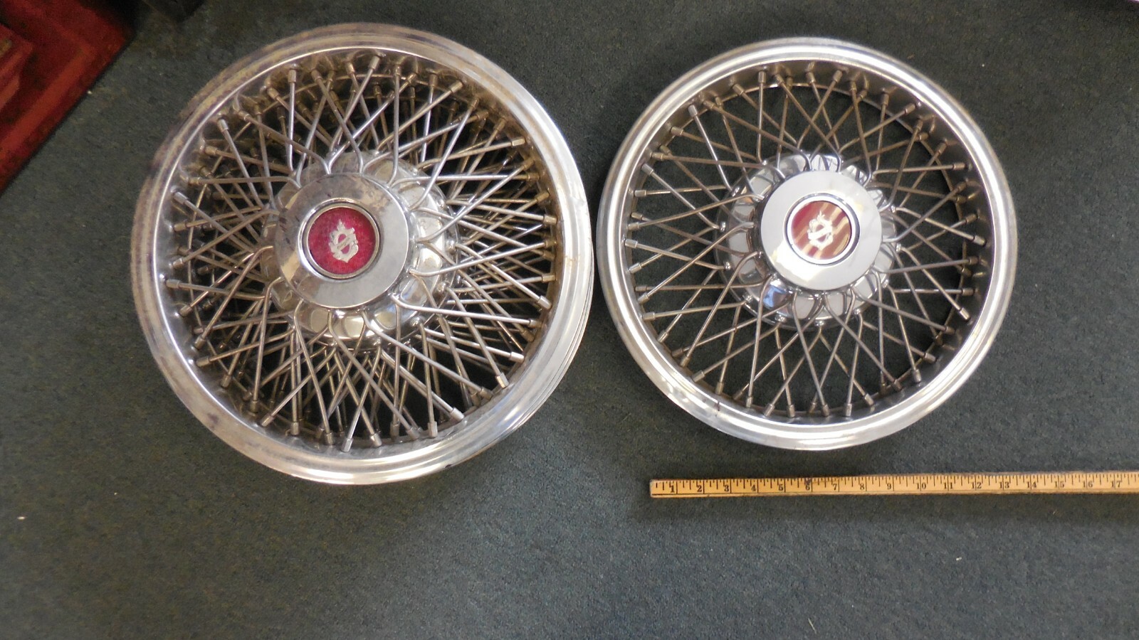 1970's 1980's oldsmobile crest 14" wire spoke hubcaps vintage | eBay