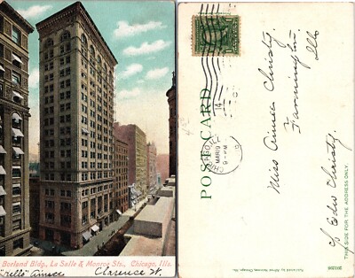 Borland Building La Salle and Monroe Streets Chicago IL Postcard | eBay