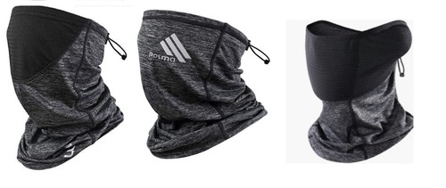 Winter Black Thermal Face Mask Scarf Windproof Neck Warmer Tube Snood ...