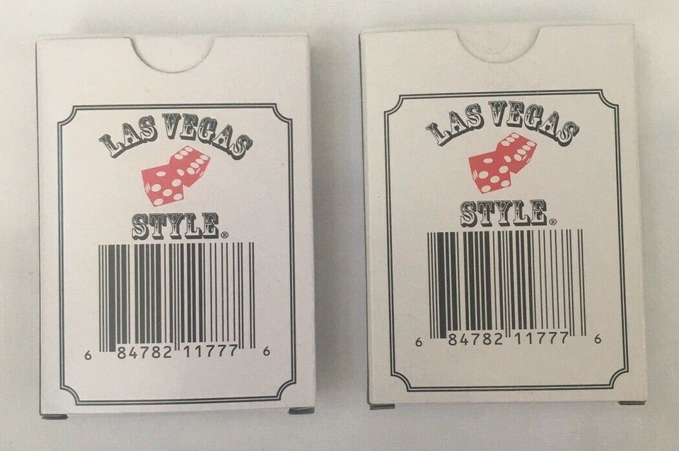 Two Las Vegas 52 Card Decks of Palms Casino Authentic Black Jack Poker ...