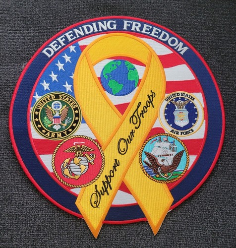military patches "DEFFENDING FREEDOM" Support Our Troops patch NEW NICE ...