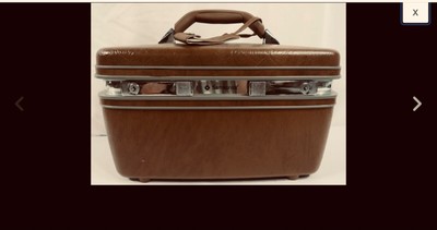 Vintage Samsonite Profile II Brown Carry On Vanity Makeup Case Mirror ...