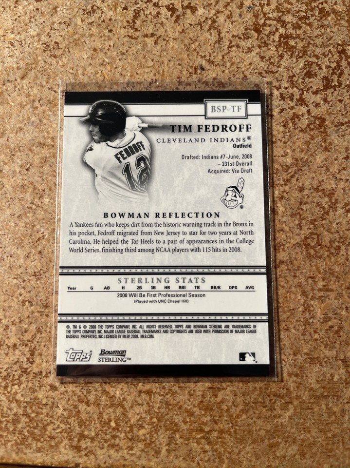 Tim Fedroff 2008 Bowman Sterling Prospect Auto Autograph | eBay