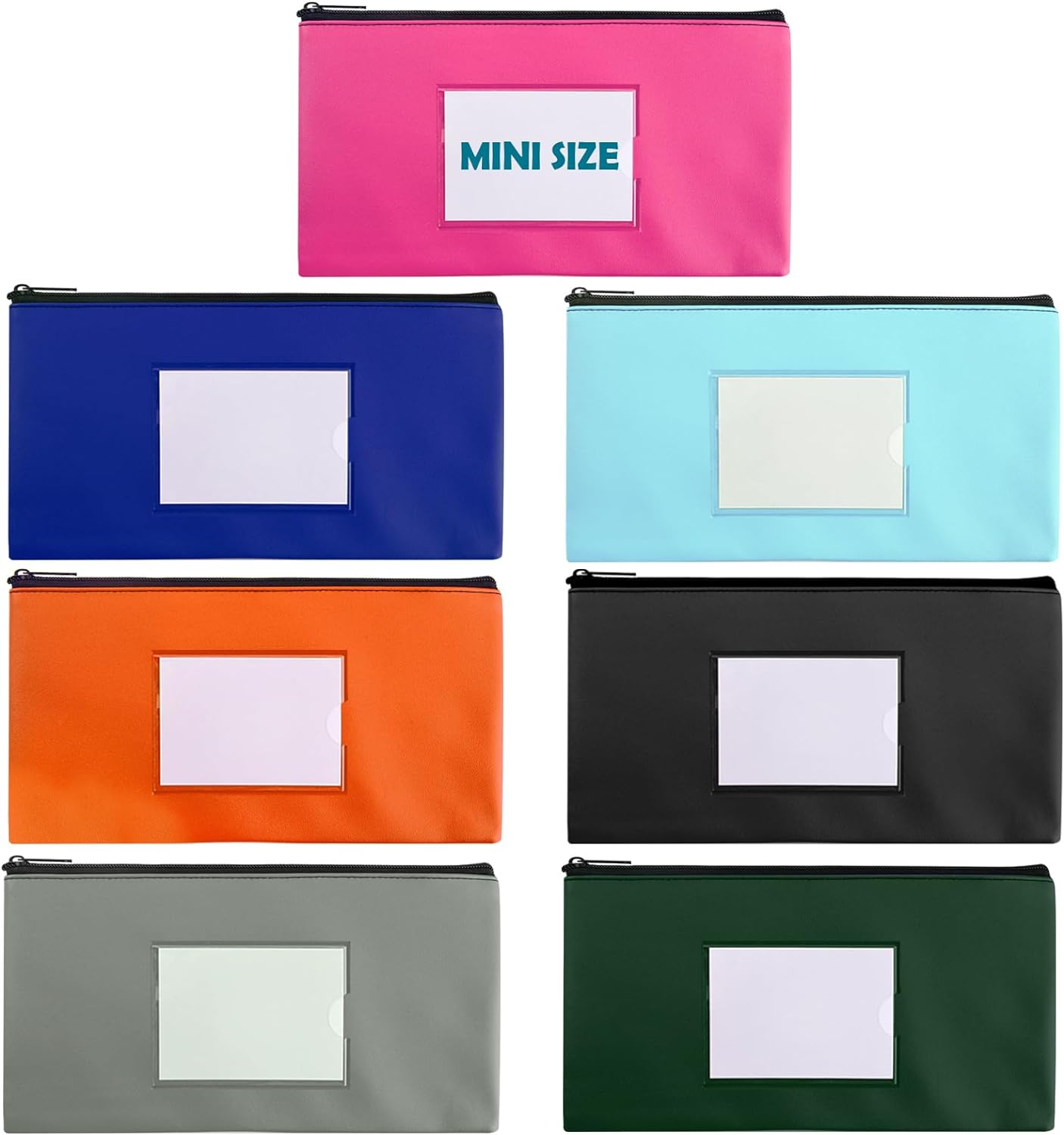7 Pack Mini Bank Money Bag for Cash 8.3" x 4.5" Small Deposit Money ...