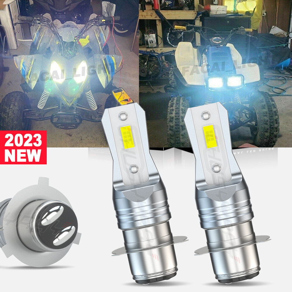 2 Super Bright LED Headlight Bulb High / Low for Honda ATV 12V 45/45W ...