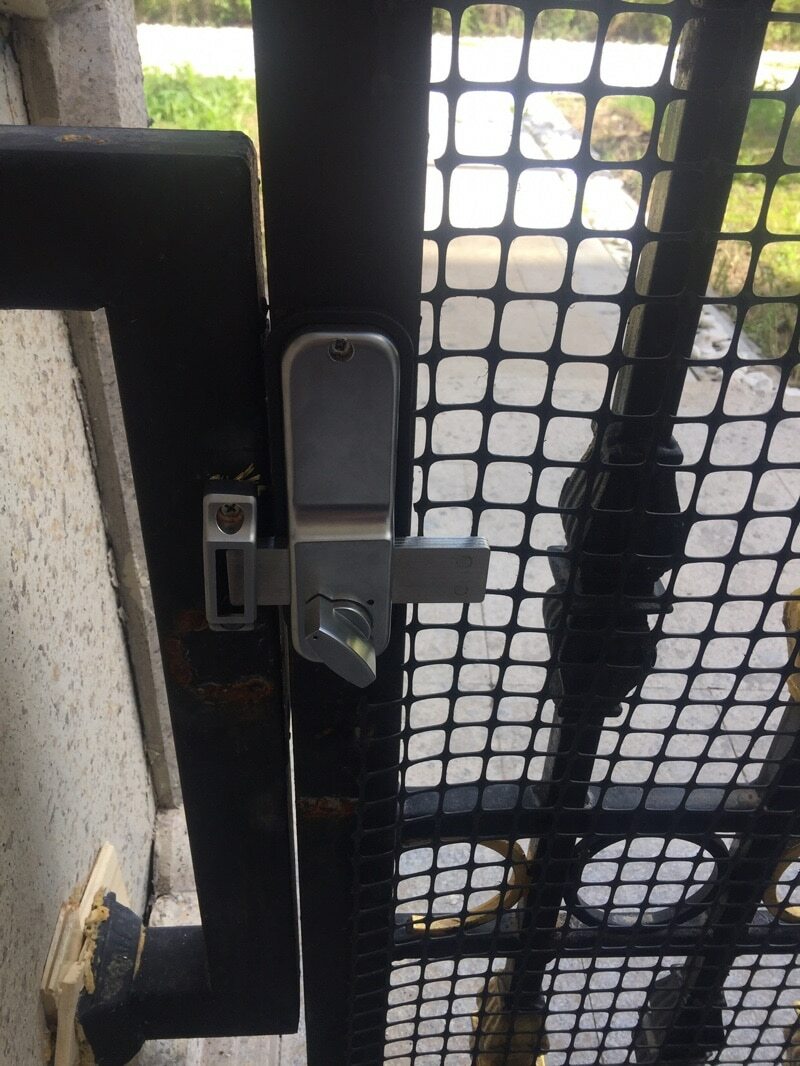 NSEE Outdoor Mechanical Steel Gate Bolt Lock Password PIN Code Door ...