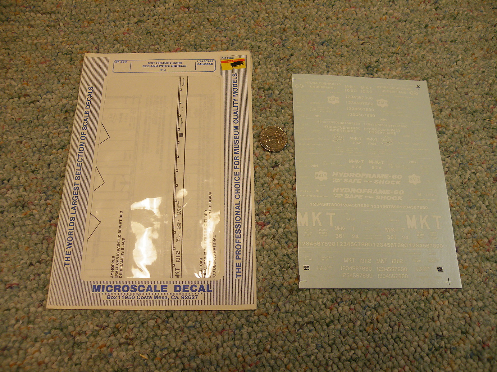 Microscale decals 87-479 MKT freight cars red white scheme #2 K105 | eBay