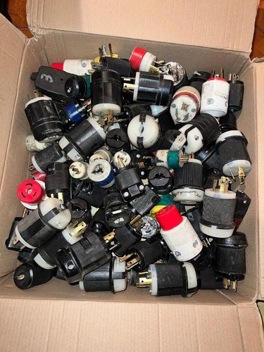 Sockets plugs connectors 110v, 120v, 208v stage, industrial,home, HUGE ...