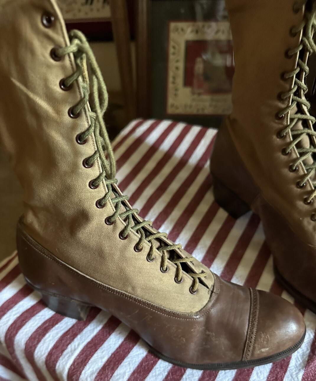 Antique Woman’s Lace Up Boots Victorian Era 1880-1900… - Gem