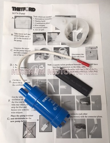 Thetford Toilet Pump For Thetford Toilets 16374 Genuine Thetford (D12 ...
