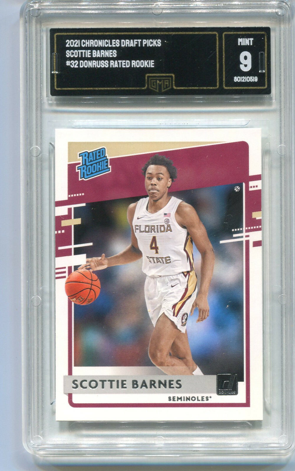 2021 Scottie Barnes Chronicles Donruss Rated Rookie Mint 9 #32 | eBay