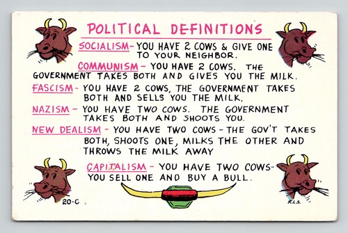 Postcard Political Humor Baxter Lane Definition Fascism New Dealism ...