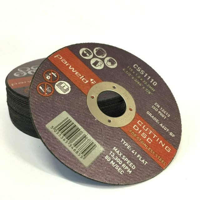10 X Metal Cutting / Slitting Discs 115mm 4.5 Inch for Angle Grinder ...