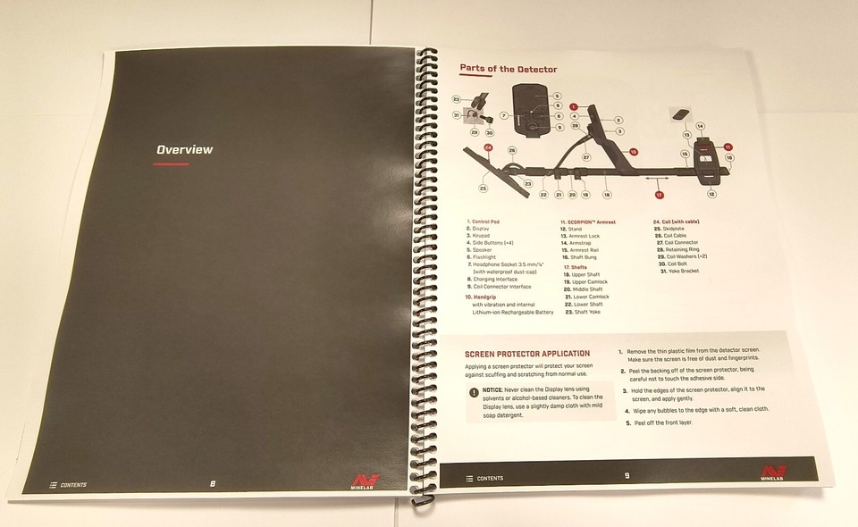 Minelab Manticore Metal Detector - Color Instruction Manual 8 ½”x 11 ...