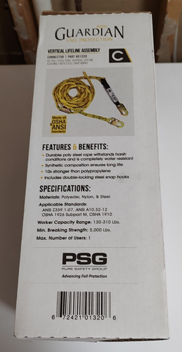 Guardian 01320 Fall Protection - Yellow for sale online | eBay