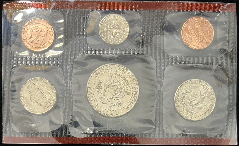 1989 Denver Partial Mint Set no envelope, only coins in mint cello ...