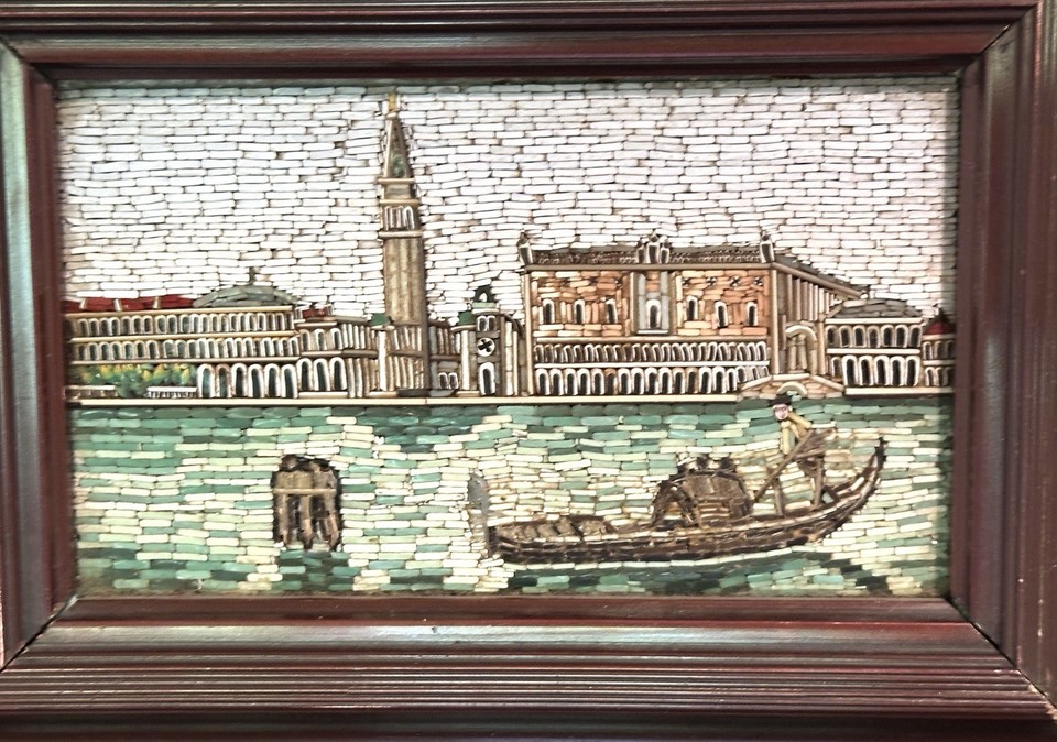 antique pietra dura Micro Mosaic Micromosaic Plaque Venice | eBay
