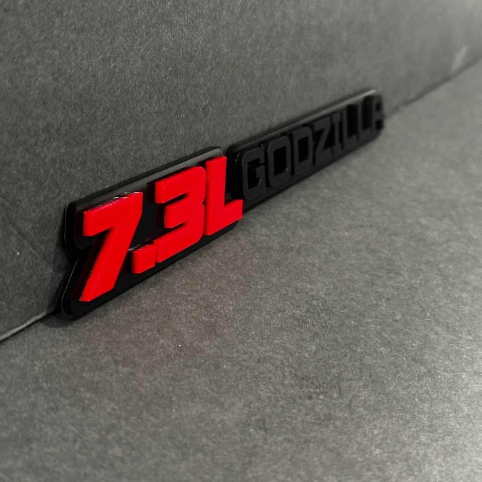 2PC 7.3L Godzilla Engine Badges – 3D Emblem Pair for Car Fender ...