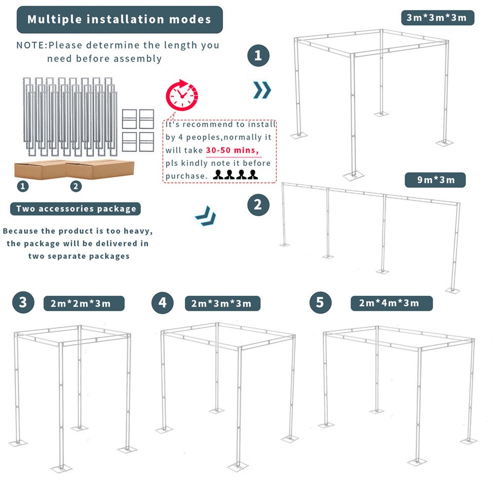 Heavy Duty Wedding Backdrop Stand Kit Canopies Frame Adjustable Party Background | eBay